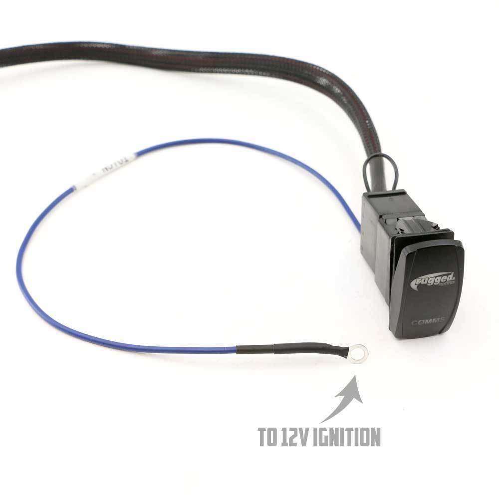Rugged All In One Power Switch for Radio & Intercom - "Comms" Rocker S ...